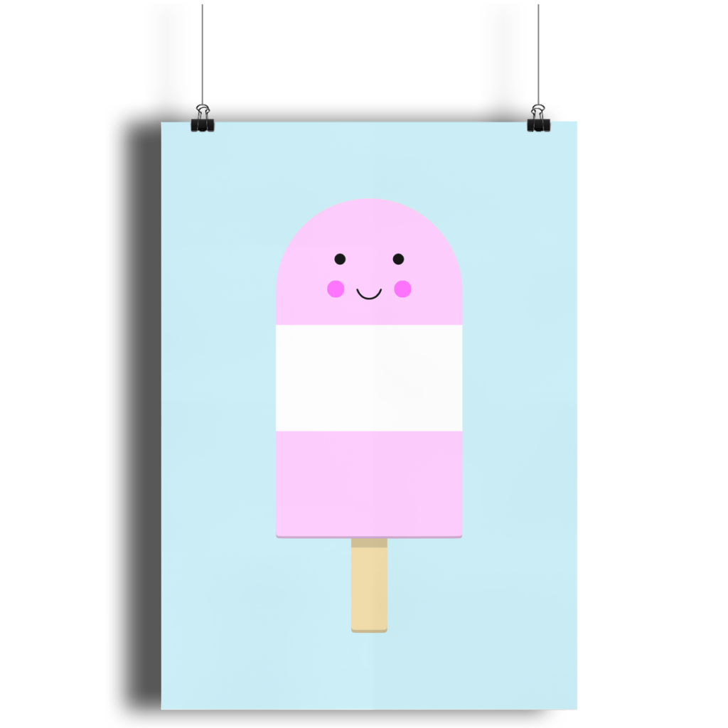 Ice Lolly Print Pink (A4) • Awsm Street