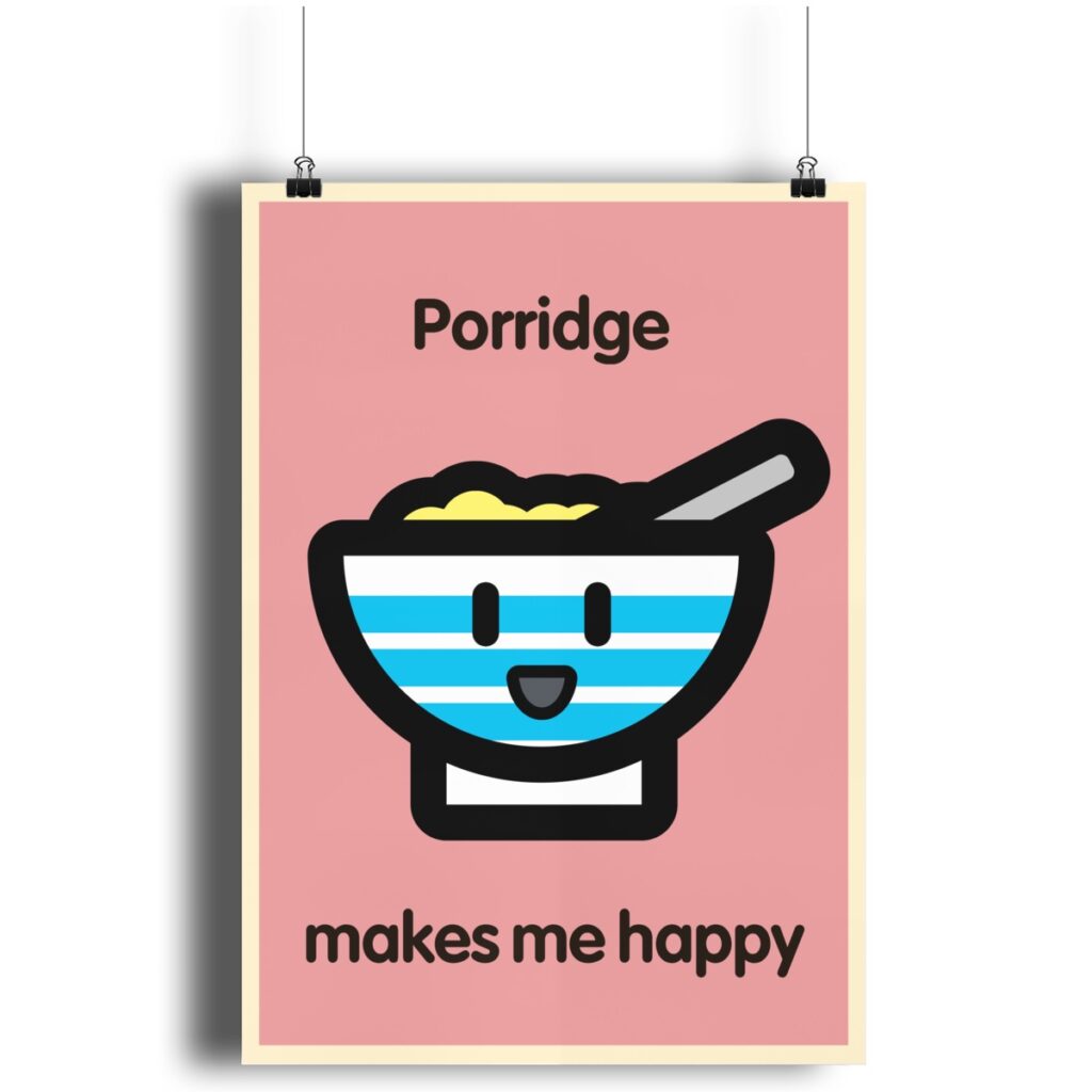 Happy Porridge Print (A4 & A3) • Awsm Street